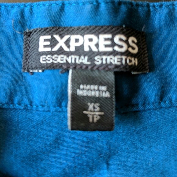 Express | Tops | Express Teal Dress Shirt Wpleated Detail | Poshmark